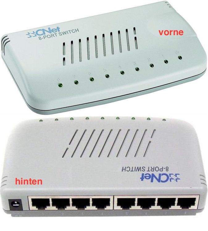 CNet 18-1K-H800-FH Ethernet Switch 8-Port 10/100Mbps RJ45 gr (Gebraucht ...