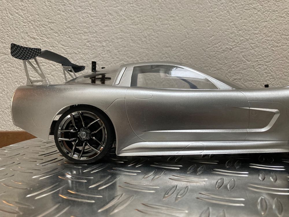 Tamiya TT-02 Chassis & Karosserie «Race Corvette Silber» NEU (Neu ...