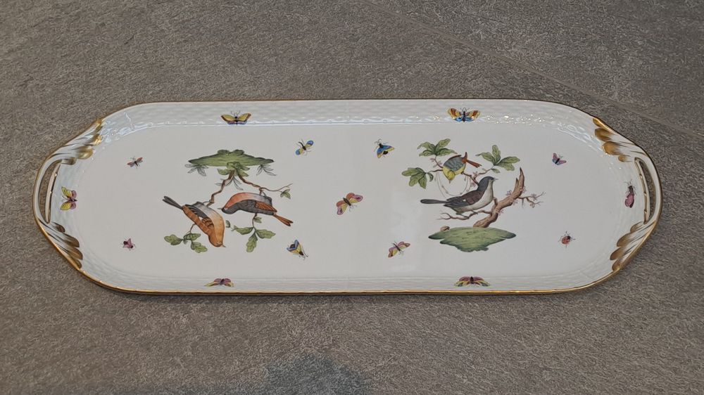 Sandwich dish - Kuchen Platte Porzellan - Herend handbemalt | Kaufen ...