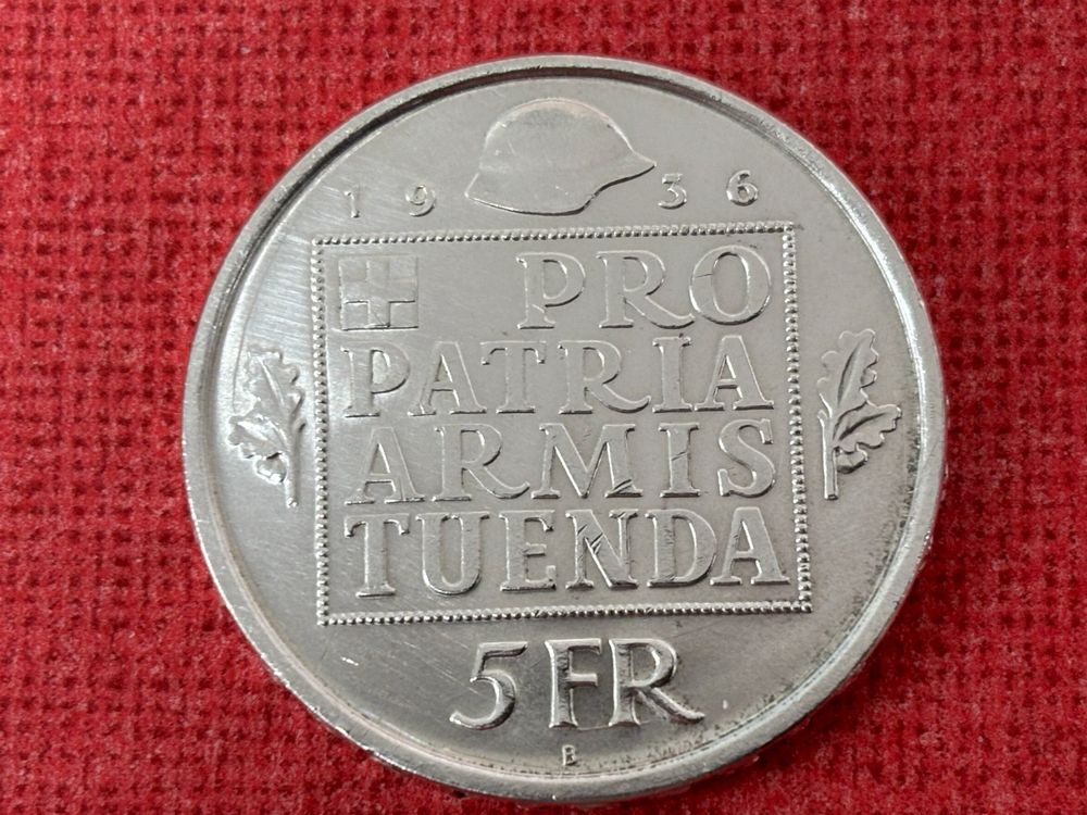 5 Franken Gedenkmünze 1936 Silber Wehranleihe TOP (Gebraucht) in Ormalingen für CHF 17.95 – mit ...