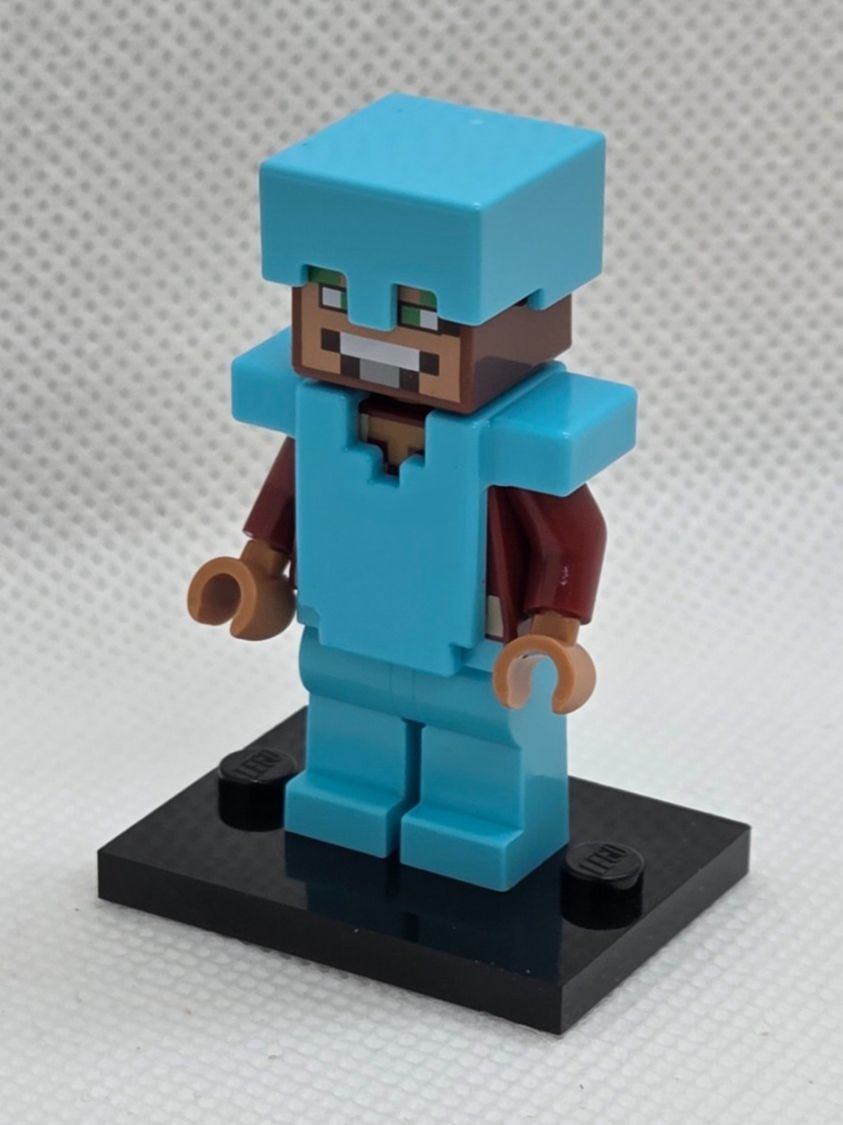 LEGO Minecraft min255 Hero - Medium Azure Legs, Helmet (Neu (gemäss ...