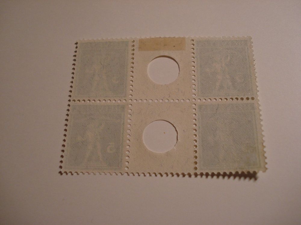 4erblock Zwischensteg mit Loch * Tellenbub, 5 Rp, Erstfalz (Gebraucht) in Niederwil AG für CHF ...