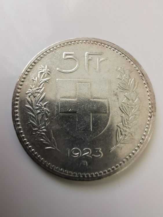 5 Franken 1923 (Gebraucht) in Zürich für CHF 50 – mit Lieferung auf Ricardo kaufen