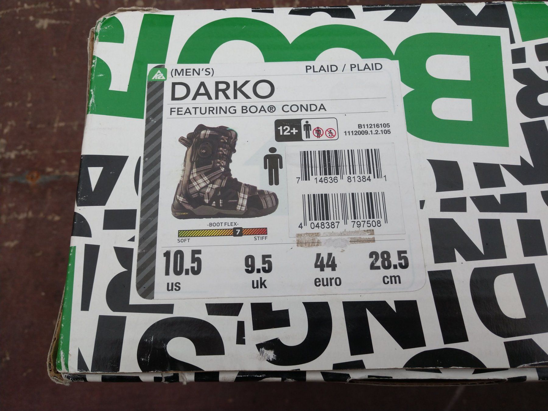 K2 Darko Snowboardboots Gr 44 28,5cm Snowboardschuhe Burton (Gebraucht ...