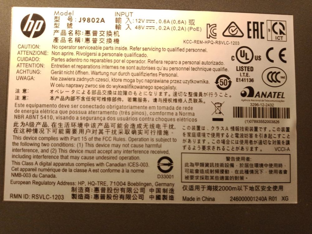 HP 1810-8G Pro Curve Switch J9802A (8-Port, RJ-45) | Kaufen auf Ricardo