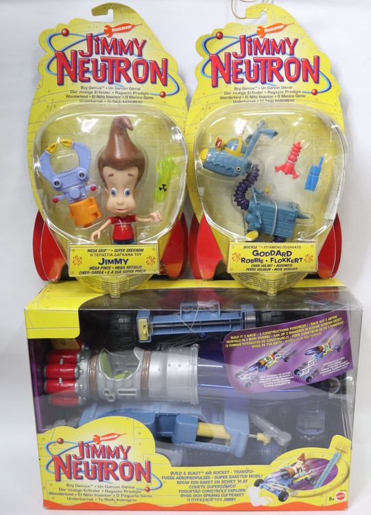 Jimmy Neutron Super Raketen Mobil + 2 Figuren Air Rocket (Neu und ...