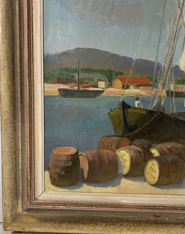 Alfred Bloesch (1890-1967) Gemälde -am Hafen St.Tropez (Gebraucht) in ...