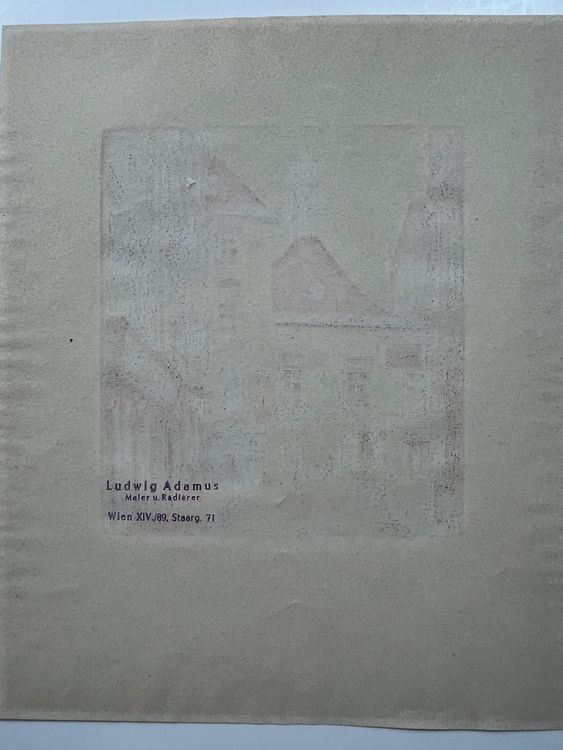 Ludwig Adamus (1912-1980) Radierung Handsigniert mit Stempel (Gebraucht ...