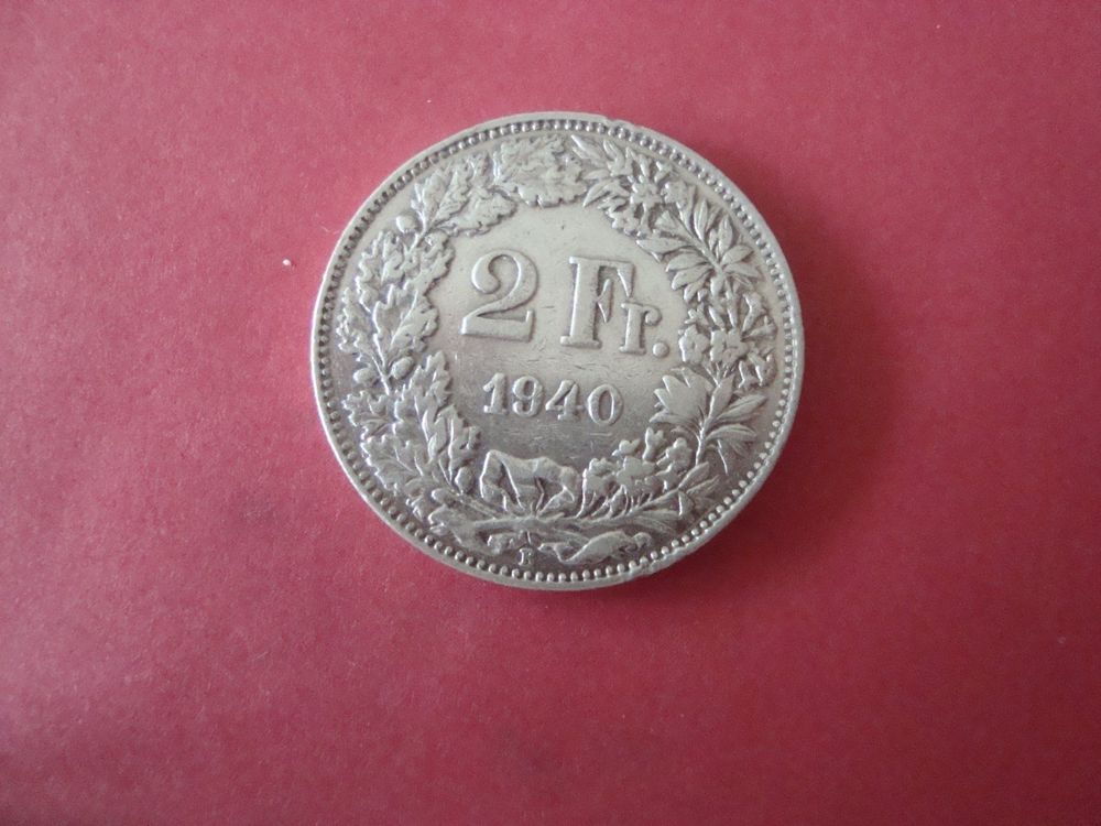 2 Fr 1940 auflage 2.50 million silber (Gebraucht) in Gelterkinden für CHF 9 – mit Lieferung auf ...