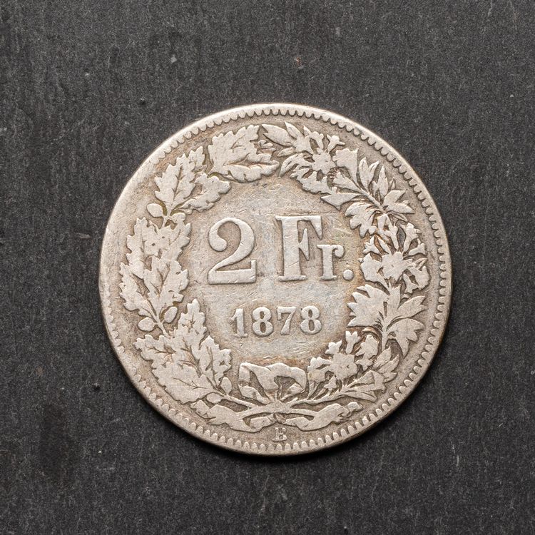 Silbermünze 2 Franken Helvetia 1878 Schweiz Swiss Franc | Kaufen auf Ricardo