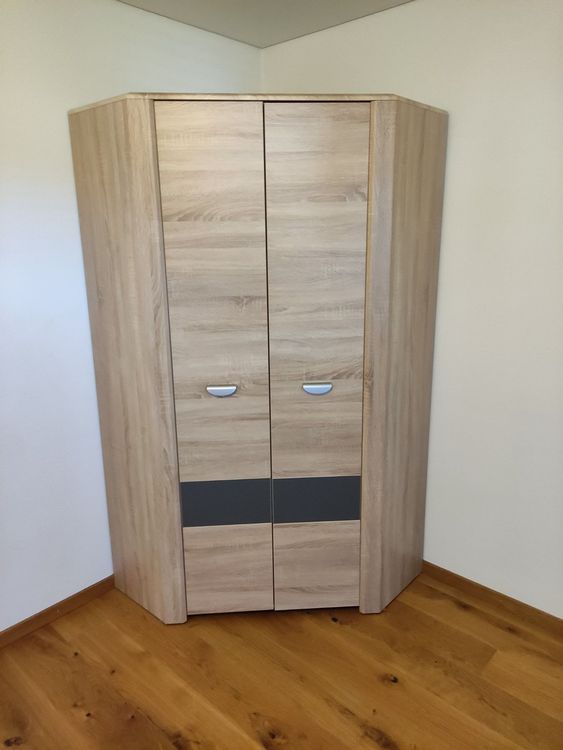 Luxus Eckschrank Sonoma Eiche Bild