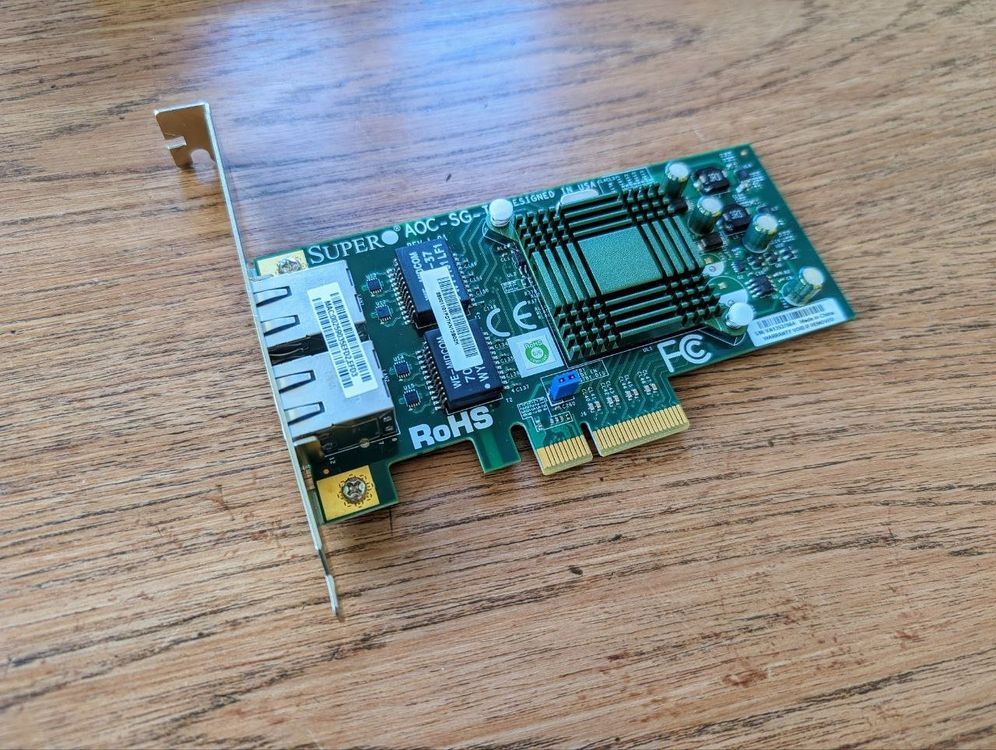 Supermicro AOC-SG-I2 Dual Port Gigabit Ethernet PCI-E x4 (Gebraucht) in ...