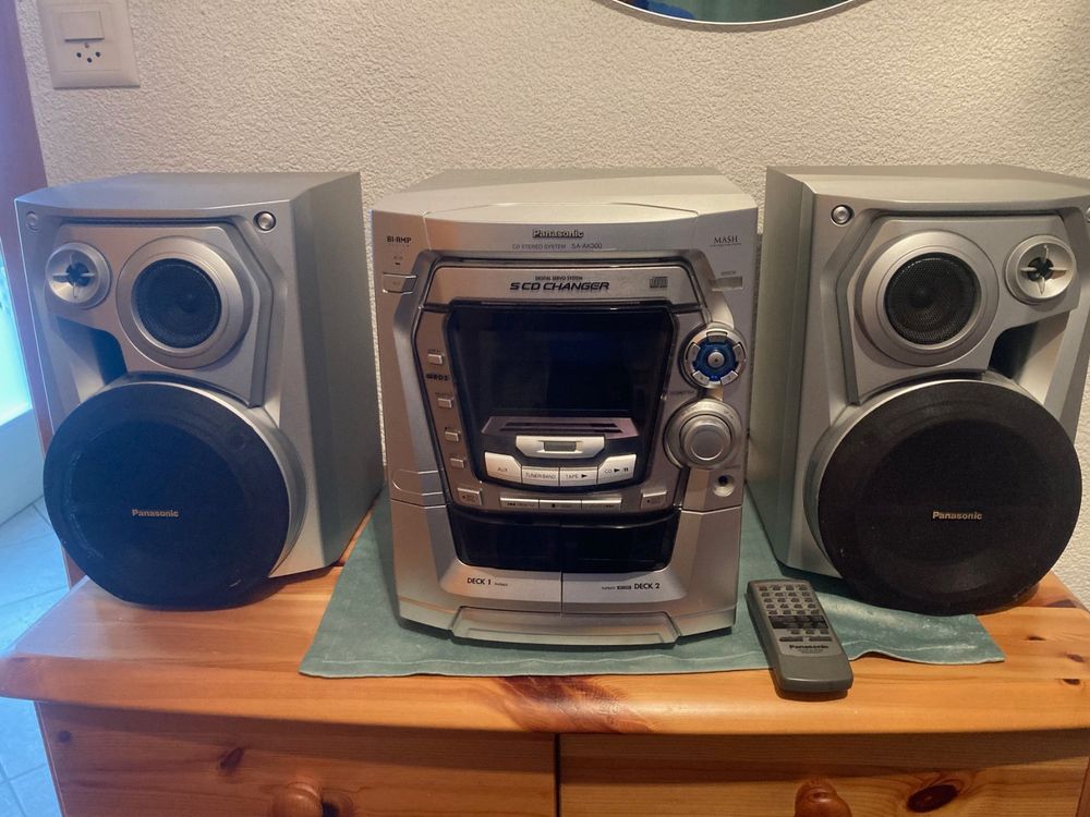 Stereoanlage Panasonic mit CD-Wechsler und 2 Tape-Dec | Kaufen auf Ricardo