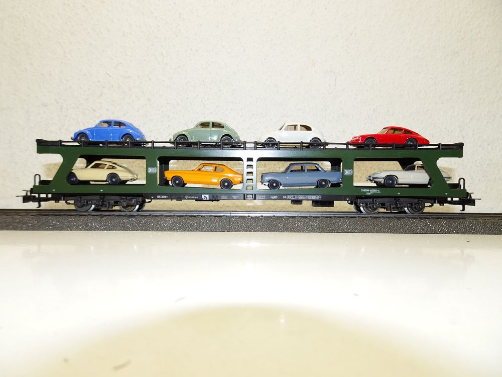 Märklin Güterwagen Autoreisezug DB 001-4 beladen HO 4074 (Gebraucht) in ...