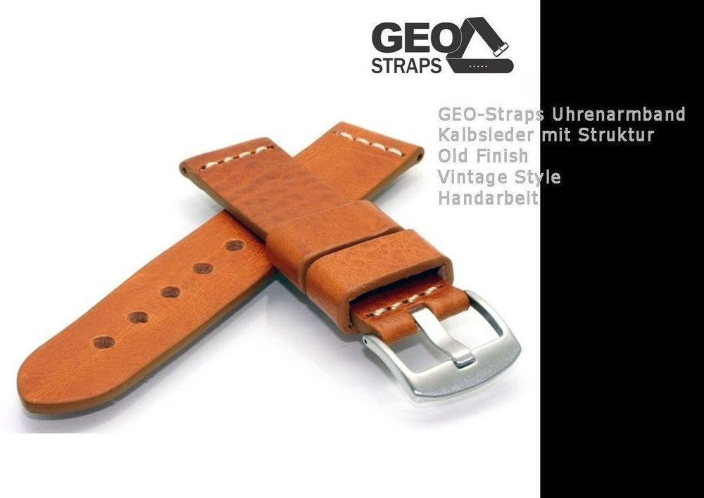 GEO-Straps Old Finish K-leder 22mm hb (Neu und originalverpackt) in ...