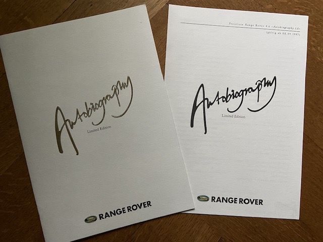RANGE ROVER 4.6 Autobiography Limited Edition Prospekt 1997 | Kaufen ...