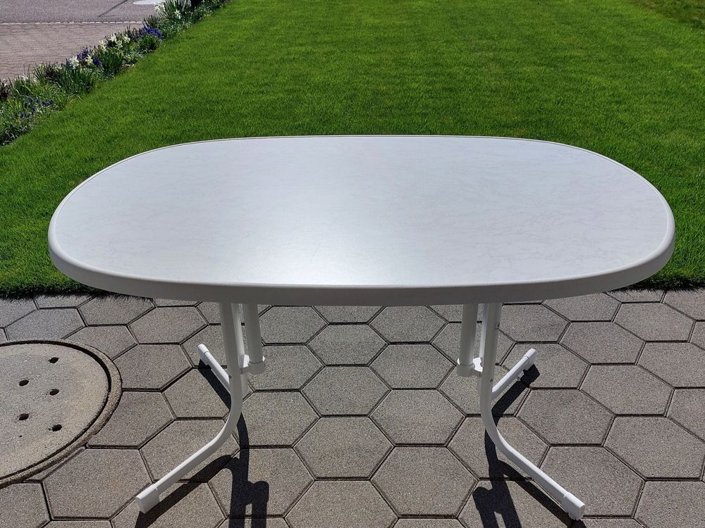 Spannende Gartentisch Oval Kunststoff Ebenbild