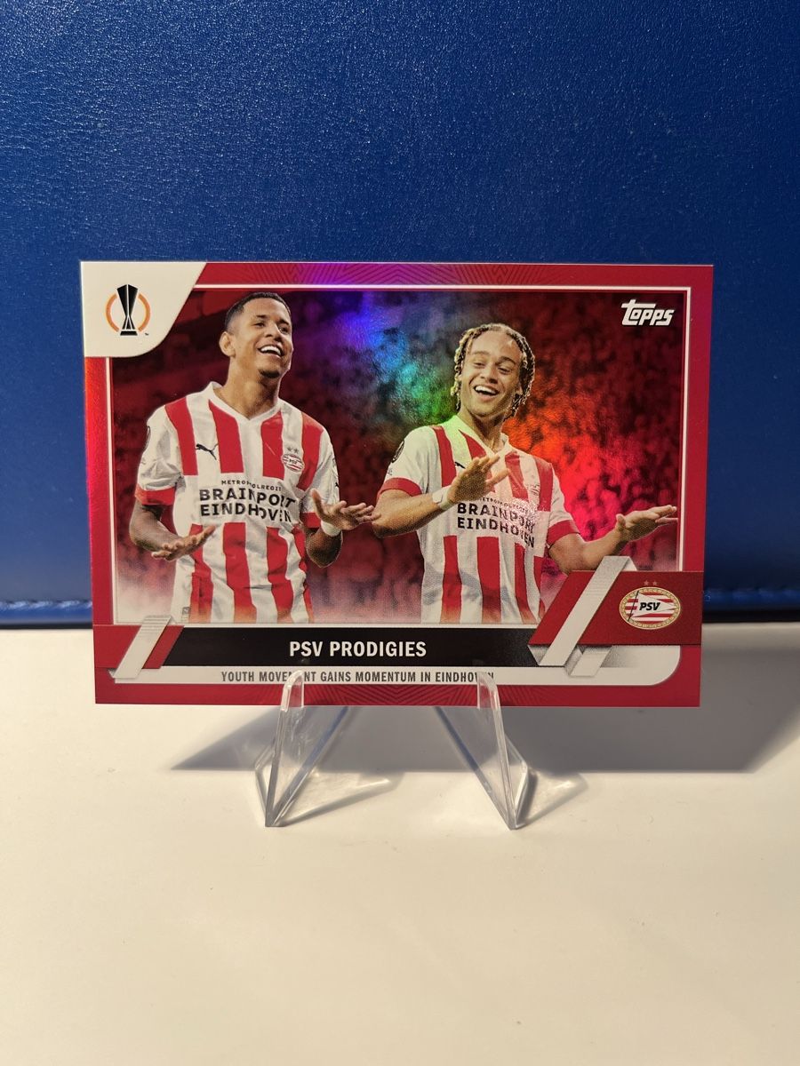 Topps UEFA PSV PRODIGIES XAVI SIMONS & SAVINHO Red /5 (Neu (gemäss ...