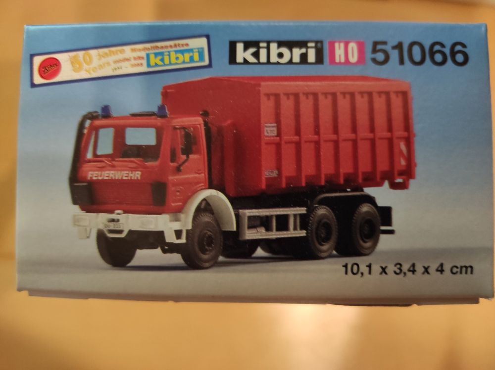M-B SK Feuerwehr Abroll- Mulden-LKW, Bausatz von Kibri H0 | Kaufen auf ...