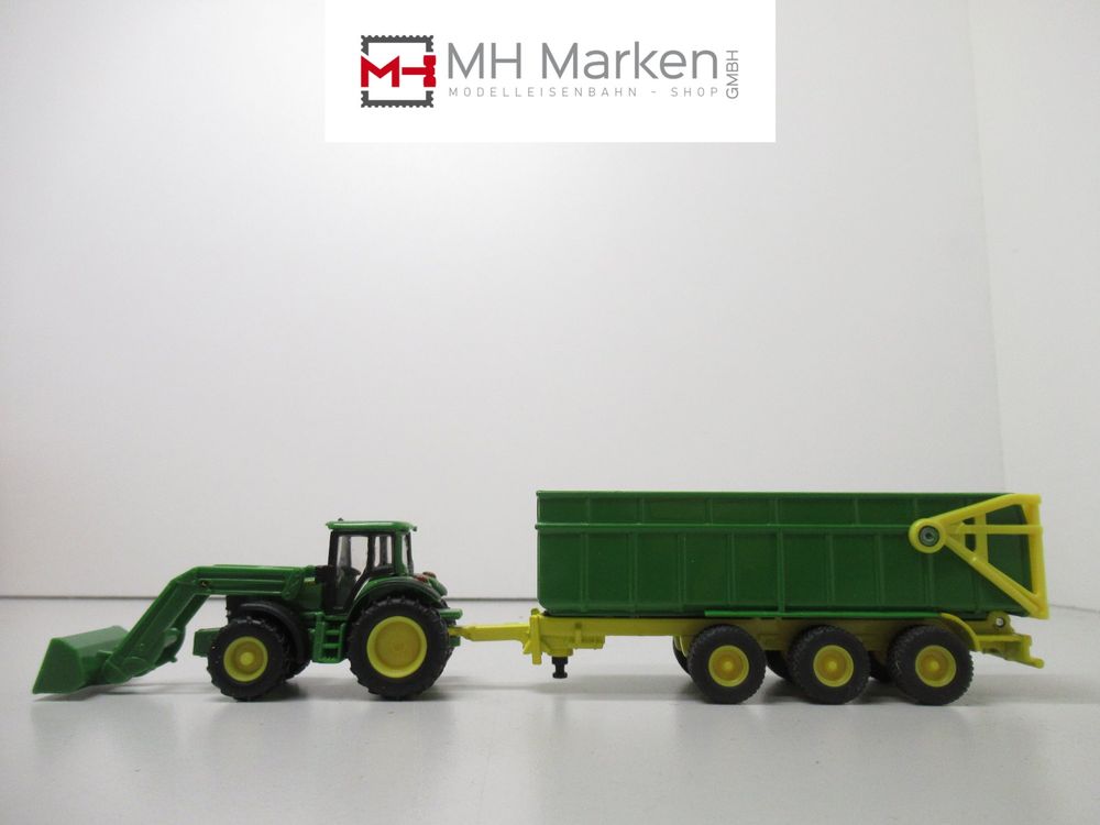 SIKU John Deere Traktor mit Frontlader + Kipper o. OVP 1:87 (Gebraucht ...
