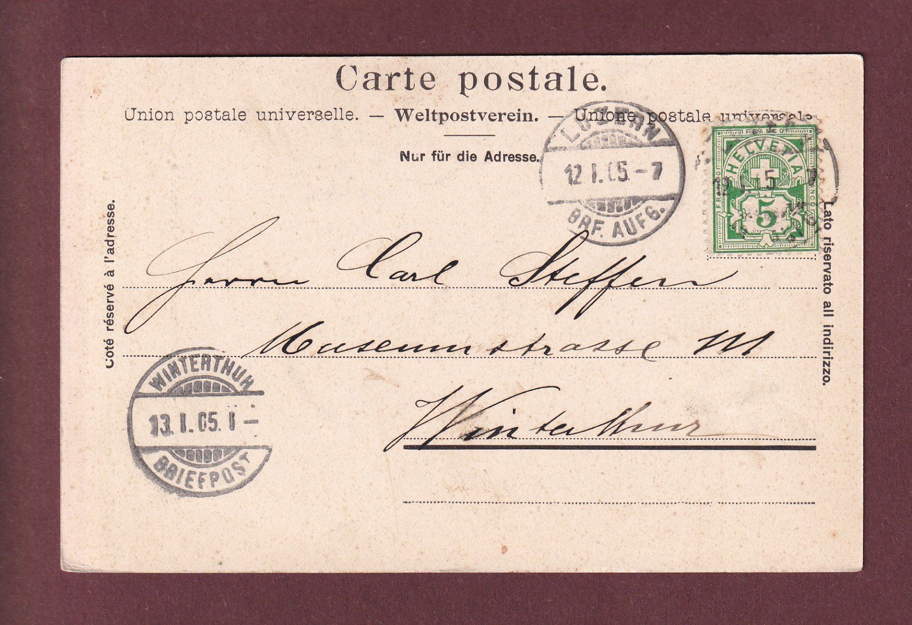 LUZERN - Friedensmuseum und Hofkirche - 1905 (Gebraucht) in Pully für ...