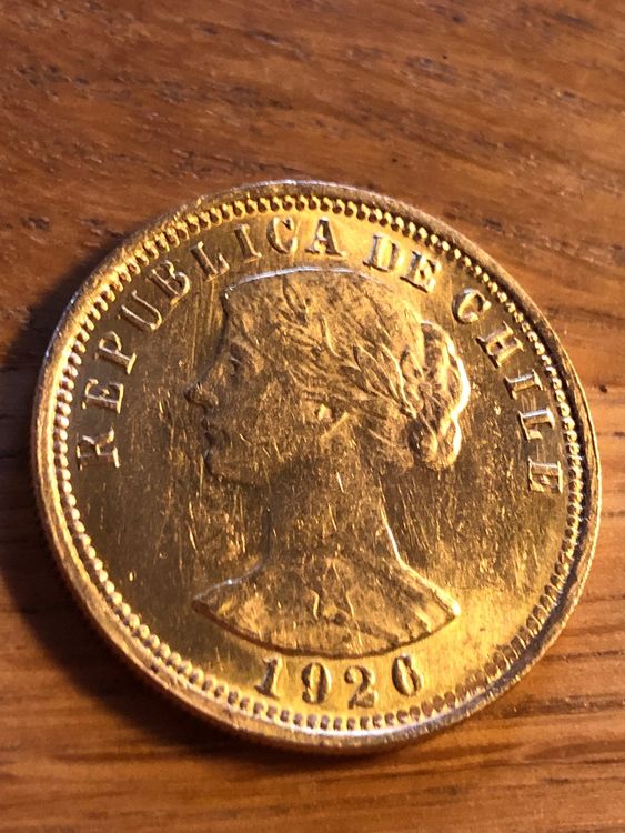 Chile 100 Pesos 1926 gold coin (Gebraucht) in Sembrancher für CHF 944 ...