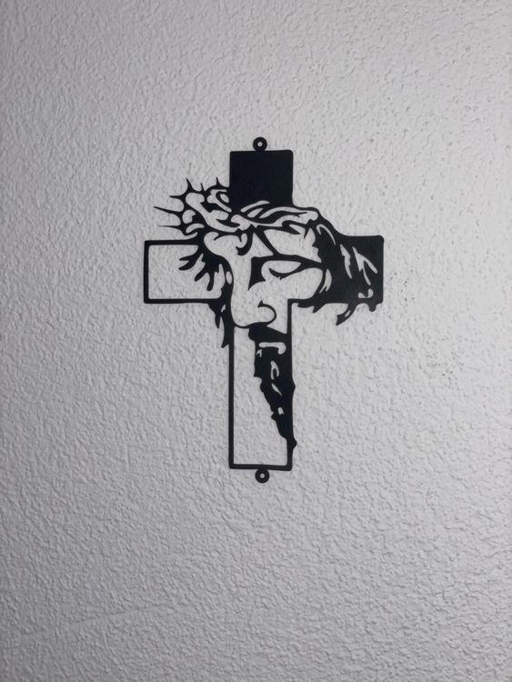 (Testing AI) Metal Jesus on Cross Wall Art (Neu (gemäss Beschreibung ...