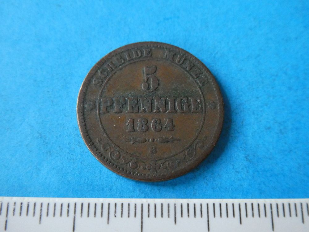 Sachsen 1864, 5 Pfennig | Kaufen auf Ricardo