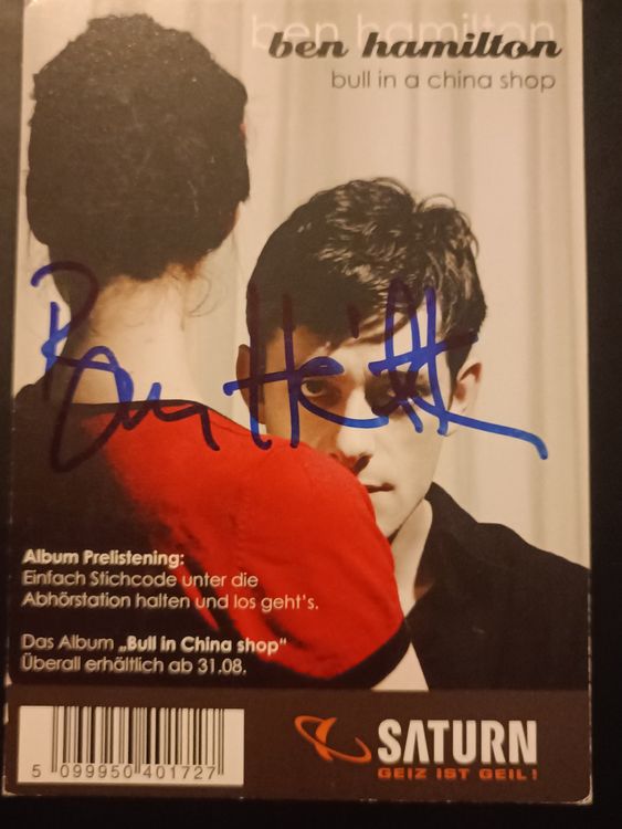 Ben Hamilton - handsignierte Autogrammkarte (Gebraucht) in Menziken für ...