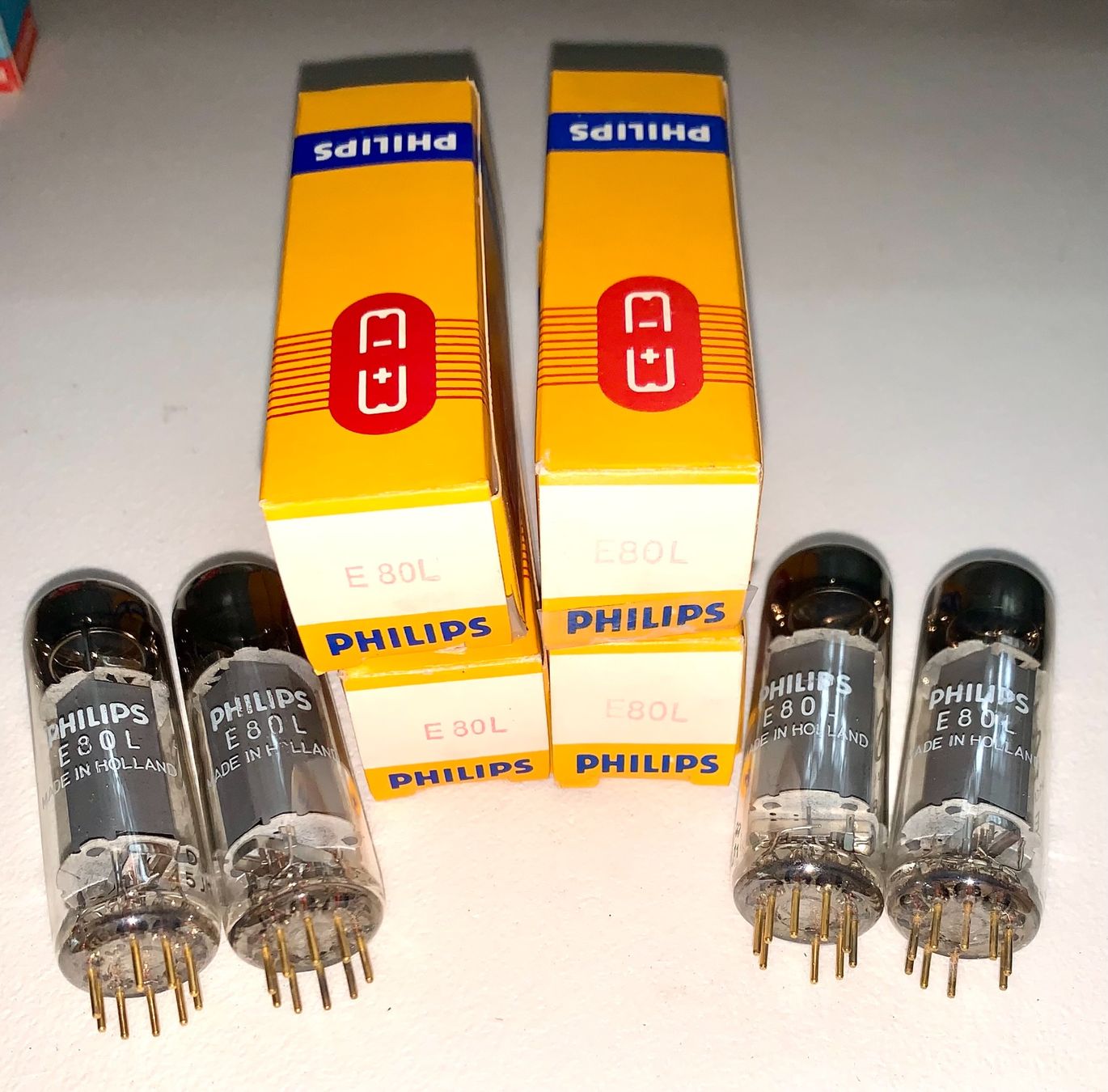 4 Röhren / Radioröhren E80L / 6227 (Endstufe), NOS, Philips (Neu ...