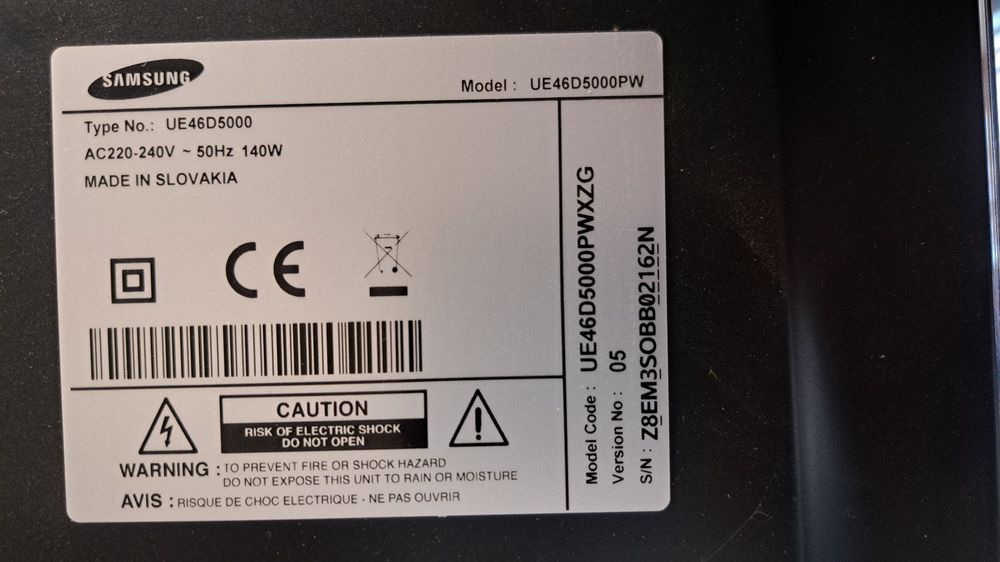 Samsung UE46D5000, 46", Full HD, LED (Gebraucht) in Heimisbach für CHF ...