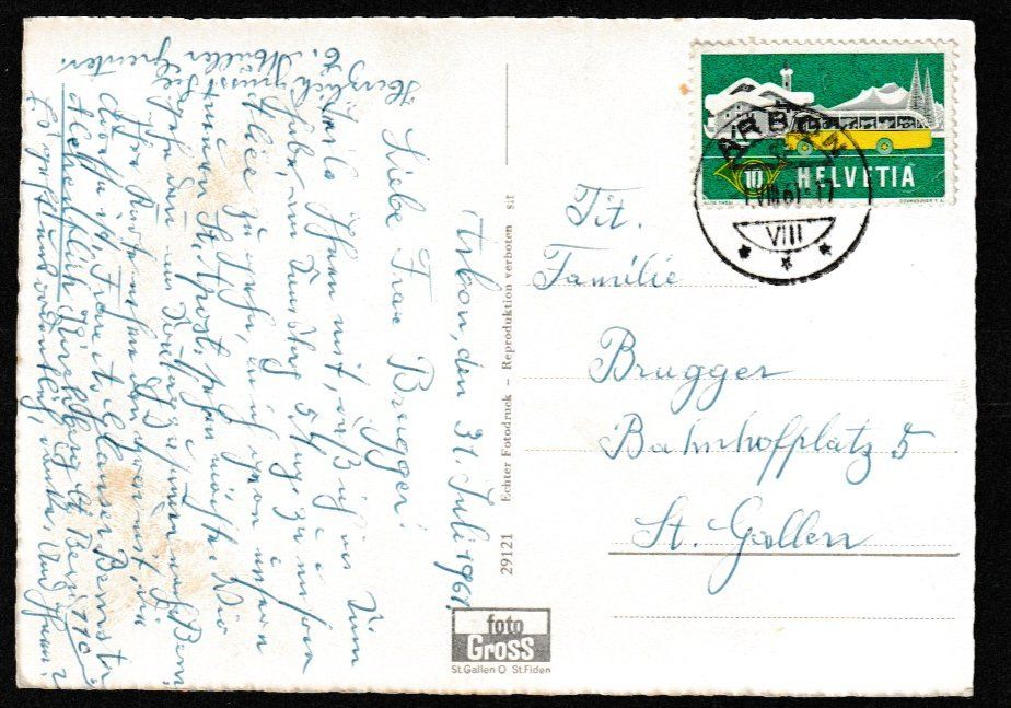 Mitz und Mutz - Kätzchen /Vollstempel Arbon 1961 (C6 (Gebraucht) in ...