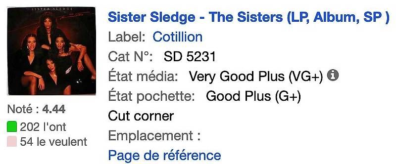 Sister Sledge - The Sisters (LP, Album, SP ) (Gebraucht) in St-Aubin ...
