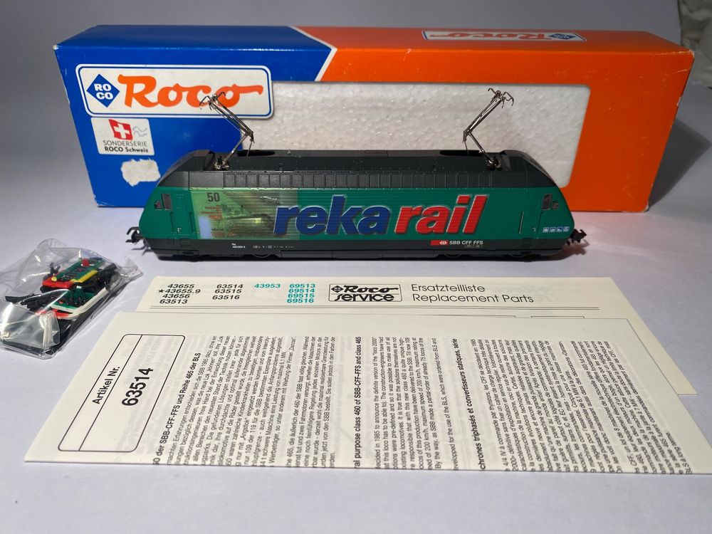 ROCO E-Lok SBB RE460 REKARAIL, DC ANALOG, 43655RK | Kaufen auf Ricardo