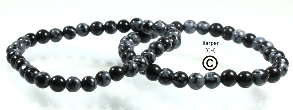 Schneeflock Obsidian / Obsidienne neige, 5-6 mm, x 1 (Neu und ...