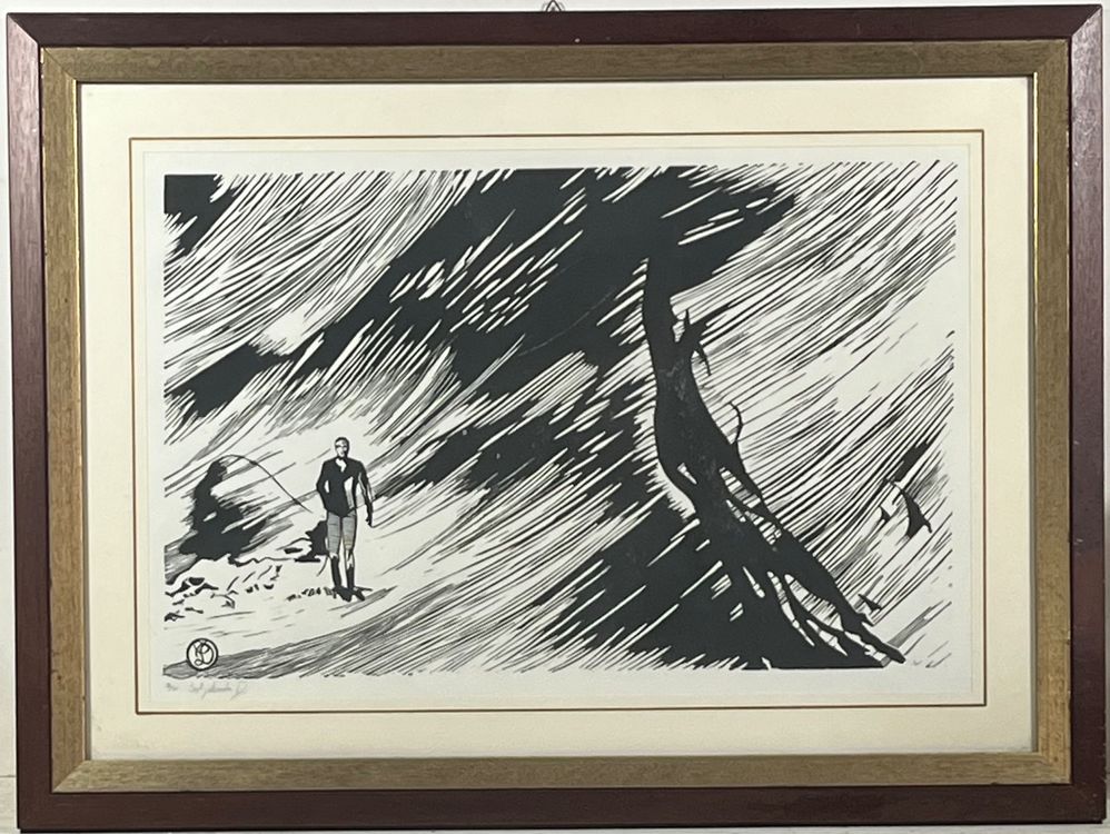 Lithographie mit eine Mann, Unleserlich Signiert (Gebraucht) in Root für CHF 10 – mit Lieferung ...