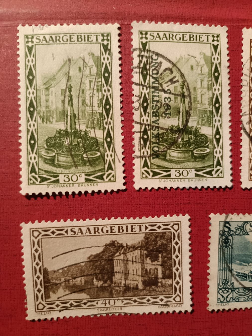 8 Antike Briefmarken Saargebiet (Gebraucht) in Sargans für CHF 1.75 ...