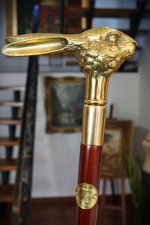 IMPOSANTER GEHSTOCK HASE AUS BRONZE SKULPTUR FIGUR (Gebraucht) in Vettweiß für CHF 129 – mit ...