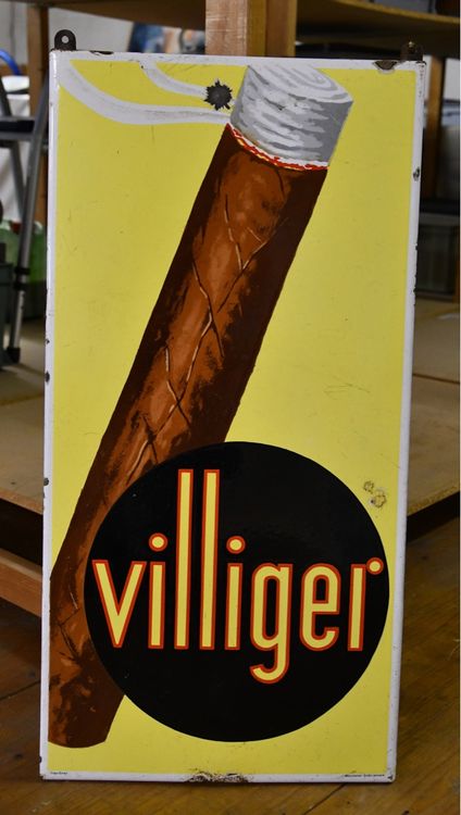 Originales Emailleschild Villiger Stumpen (Gebraucht) in Schleinikon ...