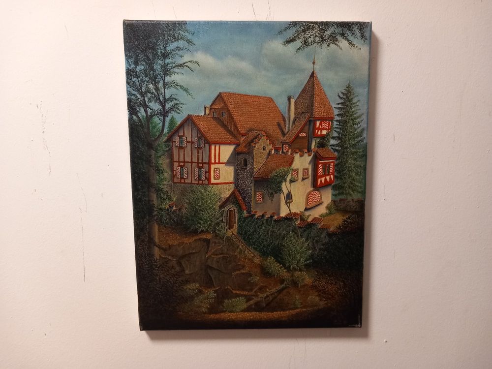 SCHLOSS THORENBERG LITTAU LU - Oel auf Leinwand signiert | Kaufen auf ...