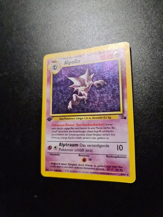 Alpollo - Spectrum - Carte Pokemon 1st edition | Kaufen auf Ricardo