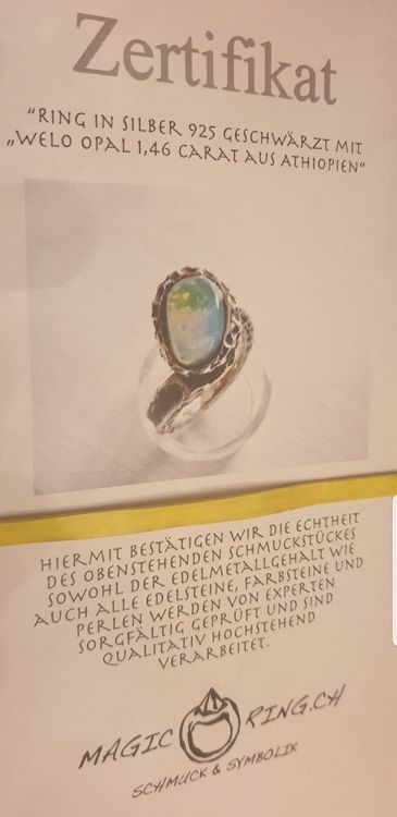 OPAL RING 1.46ct. aus Schmuckatelier von Atelier 💙💚💜♥️ (Gebraucht) in ...