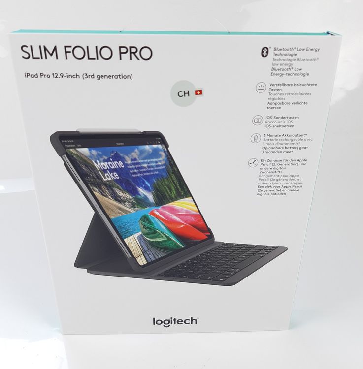 Logitech Slim Folio Pro für iPad Pro 12.9" (3./4.Gen)Neu OVP (Neu und originalverpackt) in ...