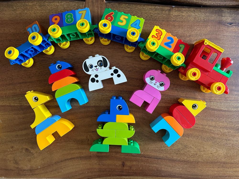 Cute first Lego Duplo set w. numbers, train and creatures (Gebraucht ...