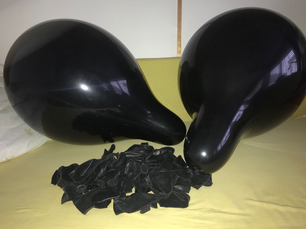100 grosse, schwarze Luftballons, Loons , Looner , Balloons (Neu und ...