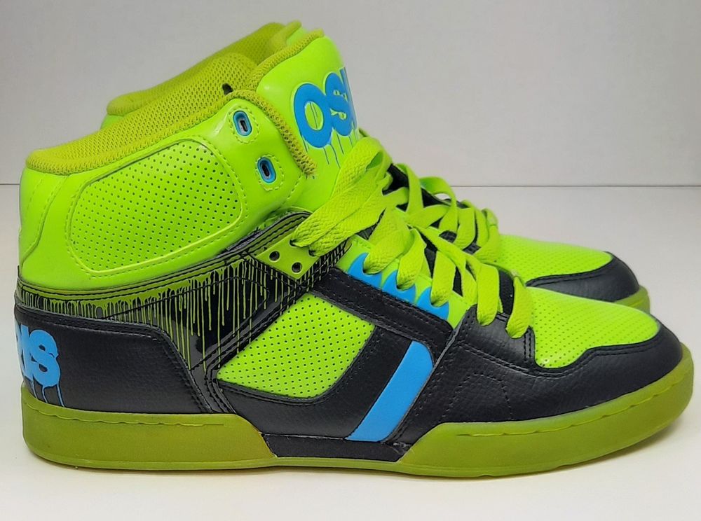 OSIRIS NY83 Herrn High Top Sneakers Neon Green/Schwarz Gr.47 (Neu ...