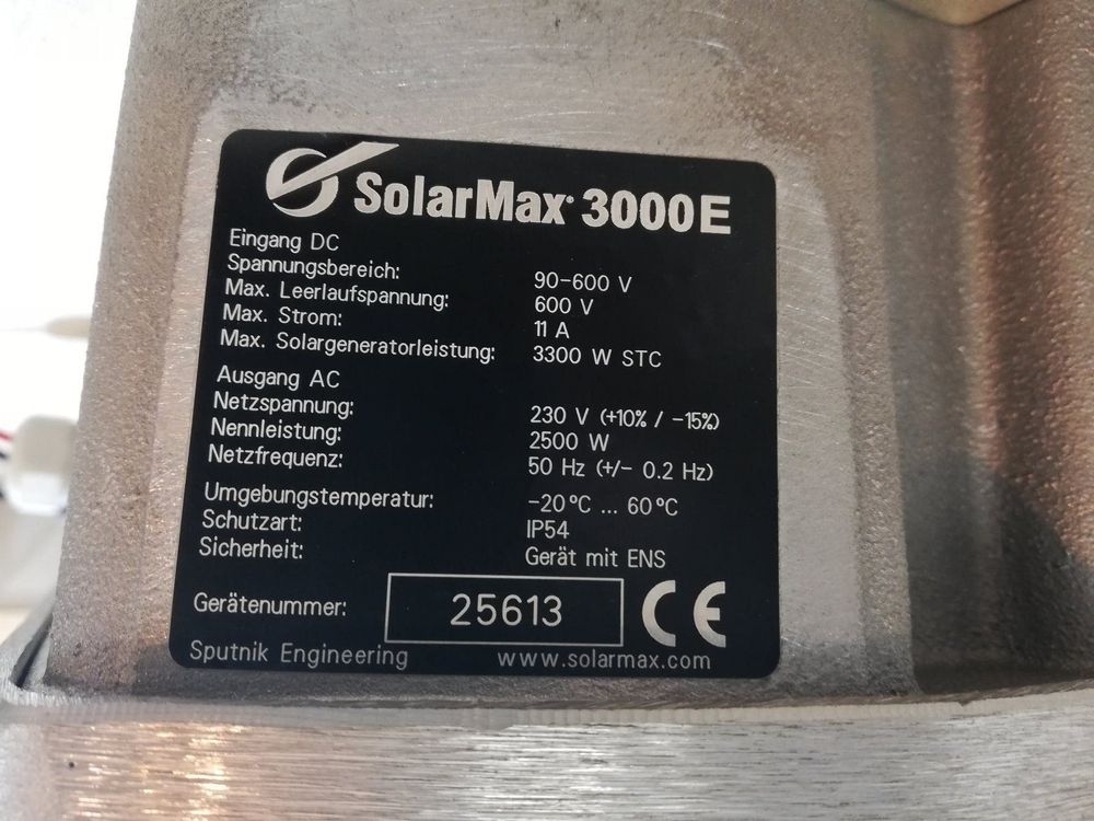 SolarMax 3000E Solar Wechselrichter (Defekt) in Bettwil für CHF 50 ...