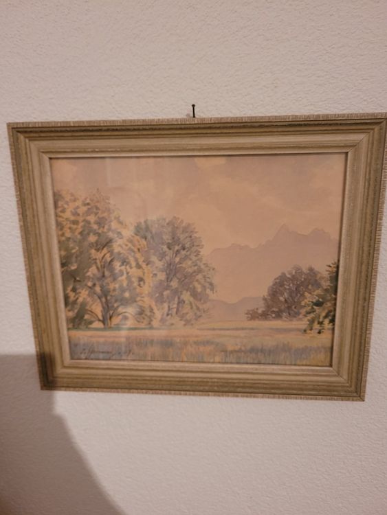 Kunstvolles Gemälde auf Leinwand mit Holzrahmen 1956 Eugen (Neu (gemäss Beschreibung)) in Laupen ...