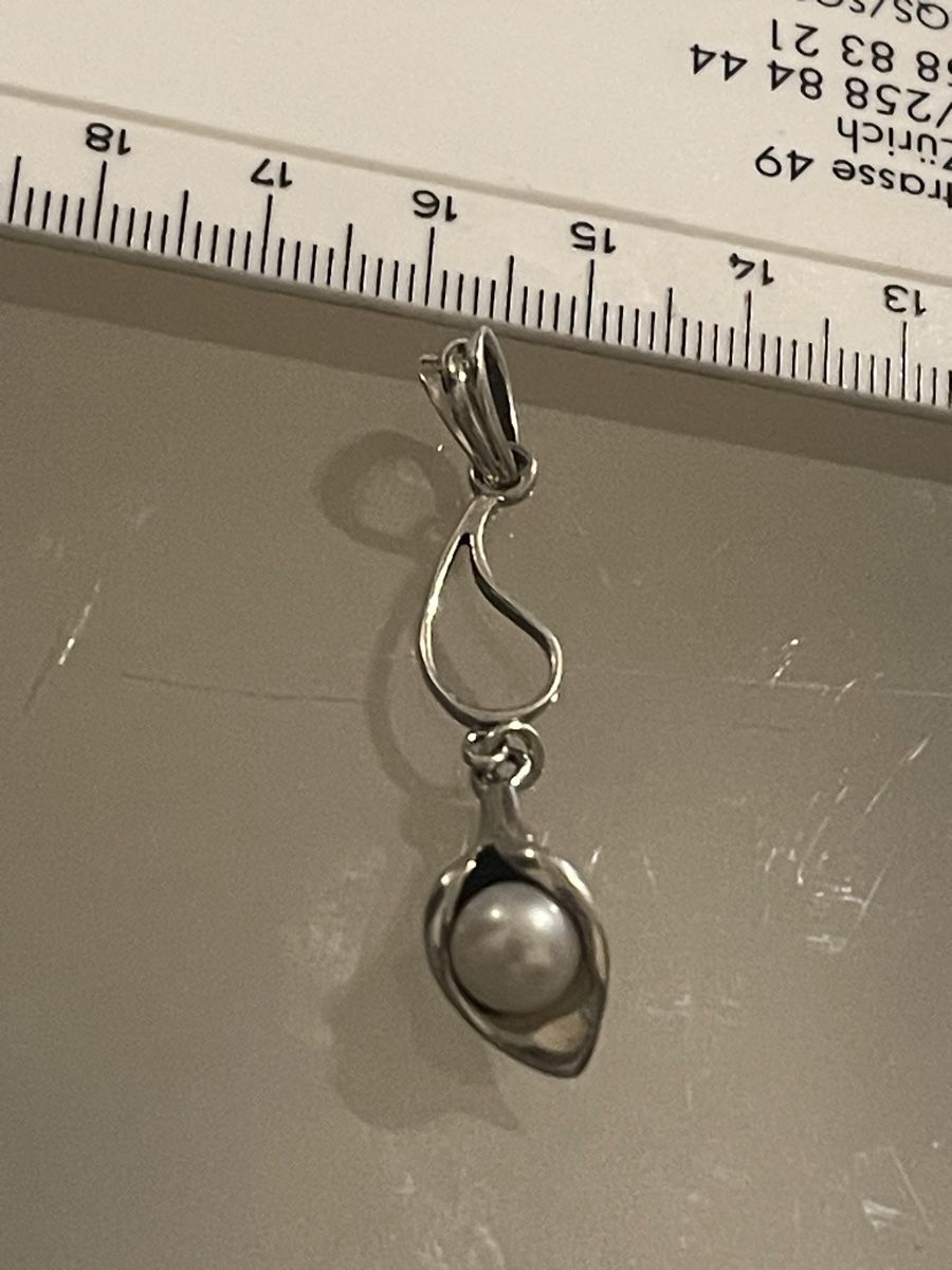 Vieux Pendentif argent 925 et perle / SVP lisez le texte (D'occasion) à ...