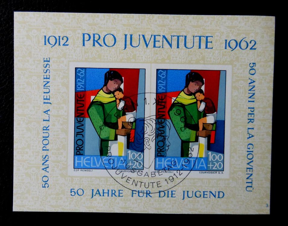 PRO-JUVENTUTE : 1962 BLOC No 199 oblitéré 1er jour (Gebraucht) in Lausanne für CHF 1 – mit ...